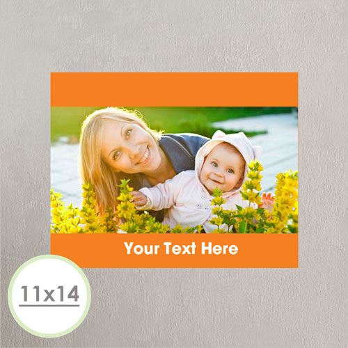 Photo Poster Print 11X14 Orange Frame